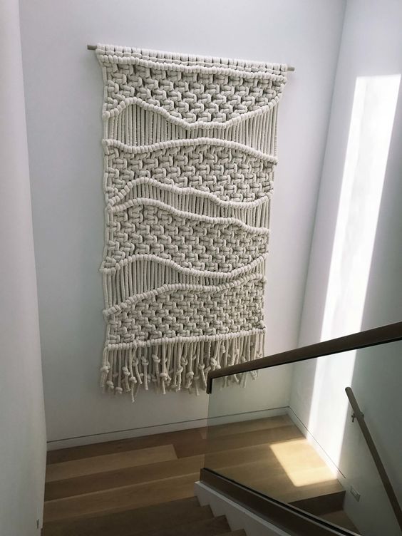 Da parede ao chão: 15 inspirações para usar arte têxtil na decoração ...